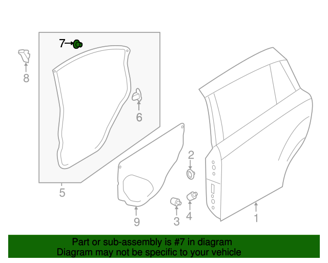 2008-2021 Subaru Door Weather-Strip Clip 909130210 | Subaru Online Parts