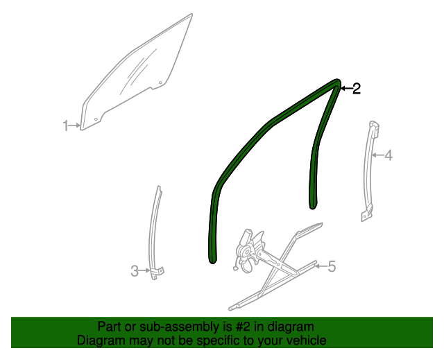 0K552-58605E - Run Channel - 2005 Kia Sedona | World Kia Parts