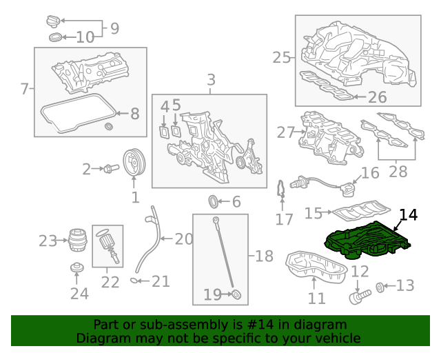 12100-31040 - Oil Pan For 2016-2022 Lexus | Lexus OE Parts