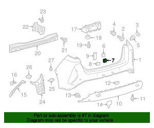 2021-2022 Toyota Prius Prime Bumper Cover Pad 52462-47070 | Toyota ...