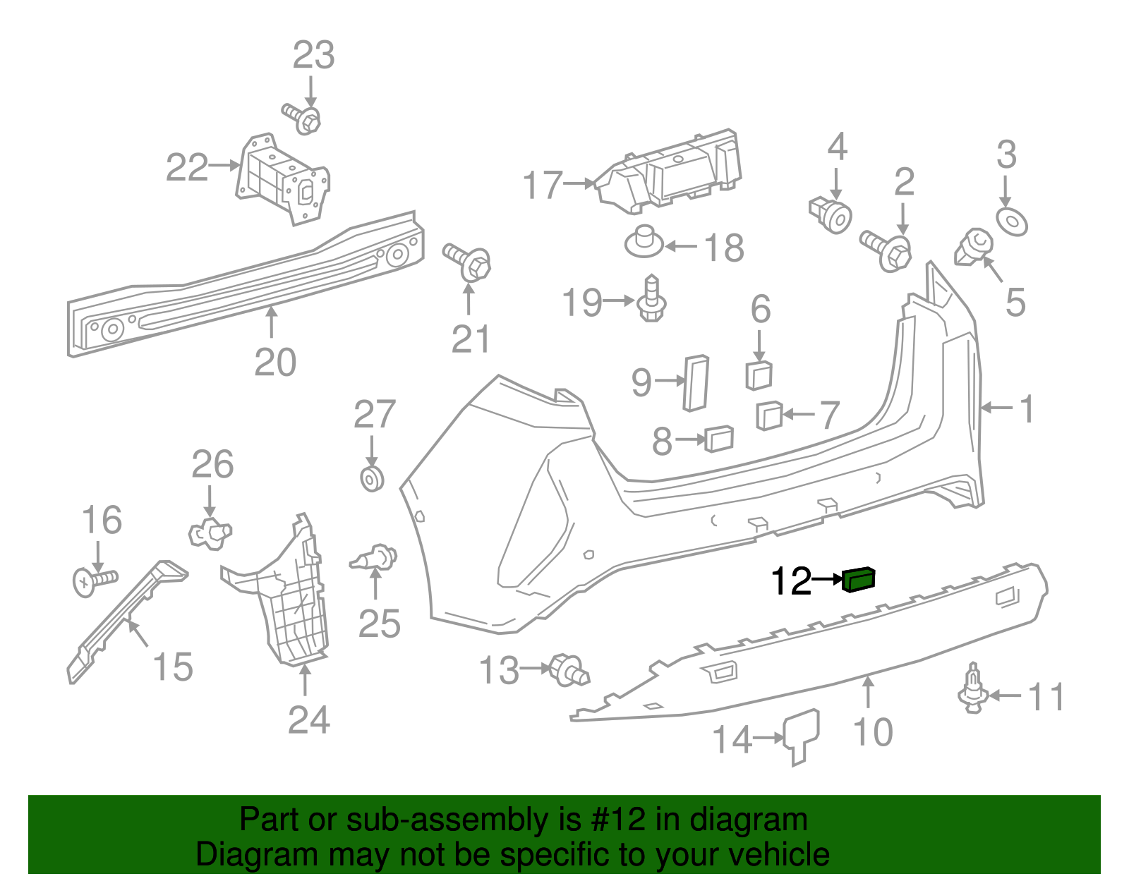 2016-2022 Toyota Lower Cover Pad 52461-47010 | Toyota Parts Center