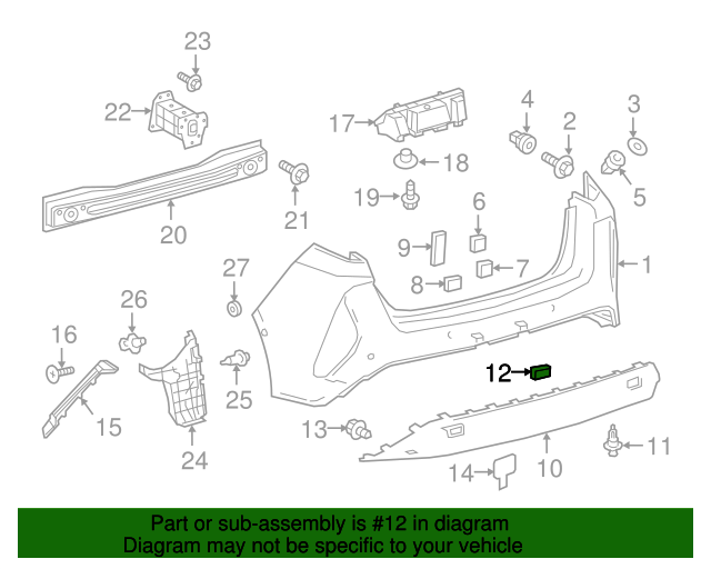 2016-2022 Toyota Lower Cover Pad 52461-47010 | Toyota Parts Center