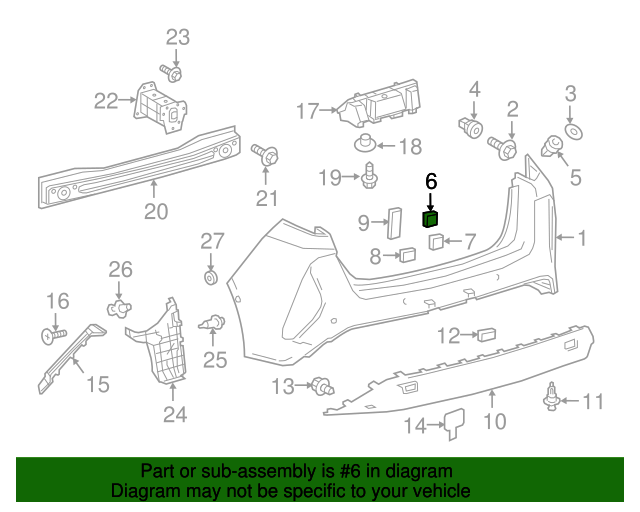 2021-2022 Toyota Prius Prime Bumper Cover Pad 52462-47040 | Toyota ...