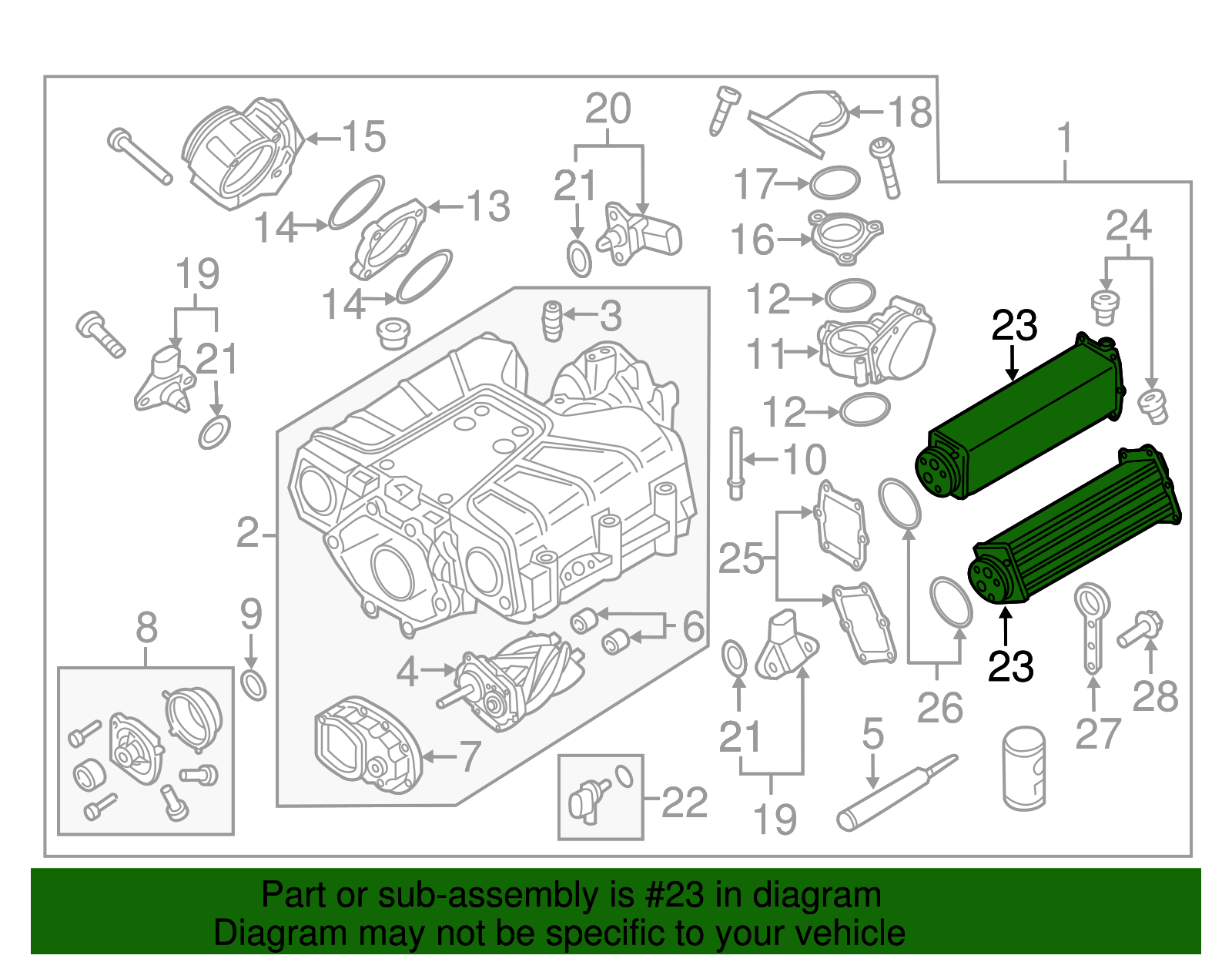 2014-2019 Audi Inter-Cooler 06E-145-621-AC | Audi USA Parts