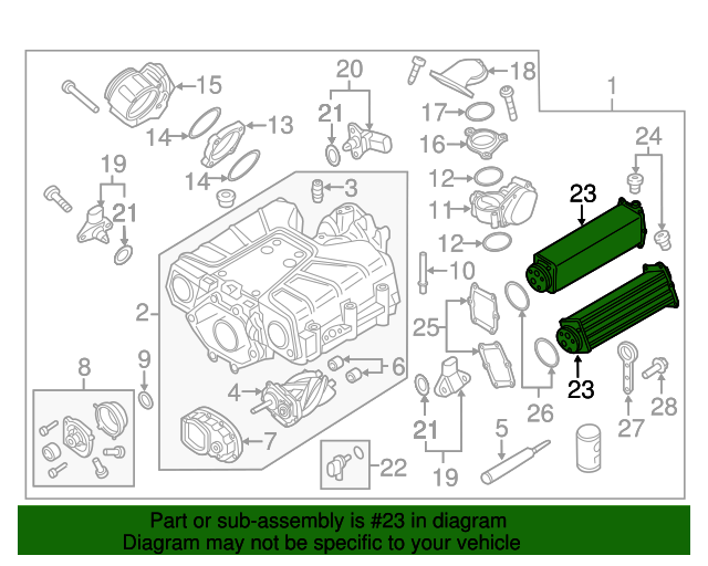 2014-2019 Audi Inter-Cooler 06E-145-621-AC | Audi USA Parts