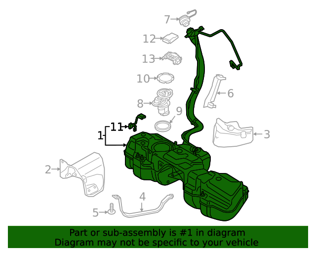 2019-2025 Audi Q8 Fuel Tank 4M0-201-060-DB | OEM Parts Online