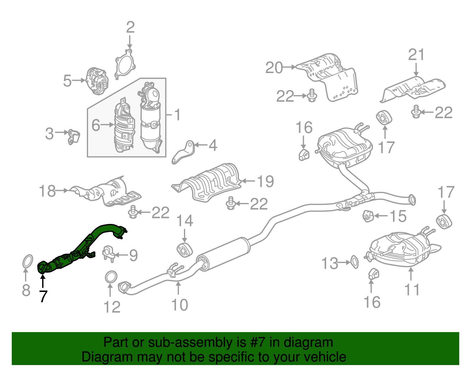 18200-TVA-A03 - 2018-2022 Honda Accord - Pipe Assembly Ex (A) | Honda ...