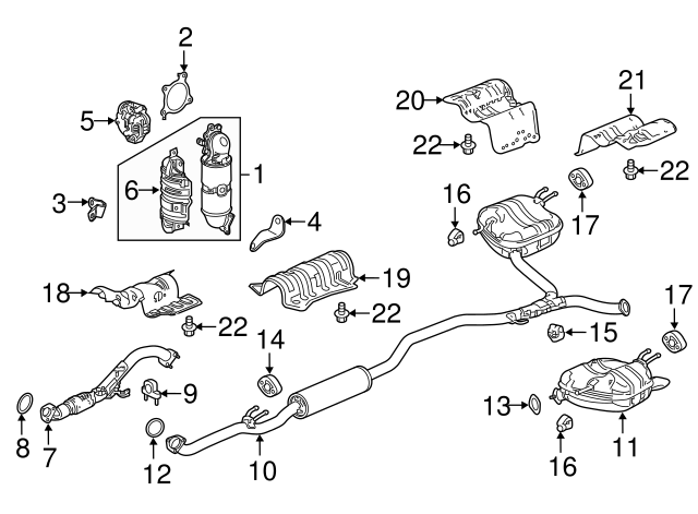 74651-TVA-A00 - Plate R Muffler Baffle - 2018-2020 Honda Accord | Honda ...