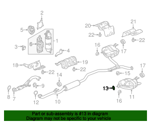 OEM 2015-2024 Honda Muffler & Pipe Gasket 18303-SP0-003 | Honda ...