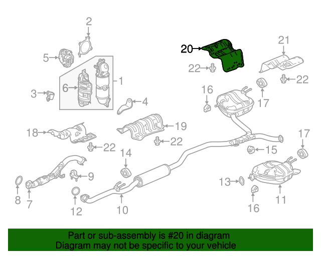 74651-TVA-A00 - Plate R Muffler Baffle - 2018-2020 Honda Accord | Honda ...