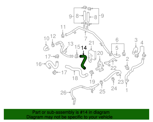 4G0-121-448-BD - Cooler Line 2014-2018 Audi | Audi OEM Parts