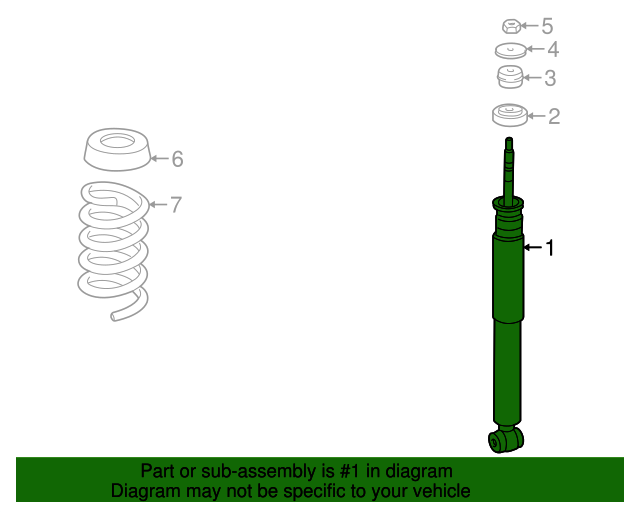 2000-2002 Mercedes-Benz Shock Absorber 2103261200 | AutoNationParts.com