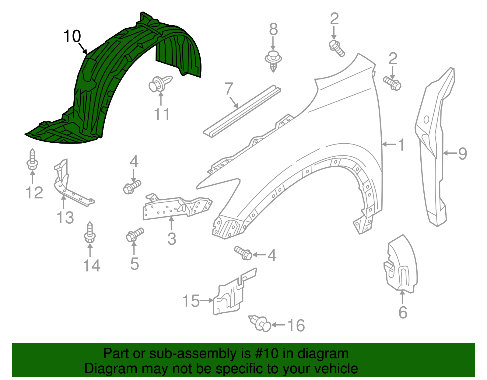 2013-2016 Mazda CX-5 Fender Liner KD53-56-140E | Retail Performance ...