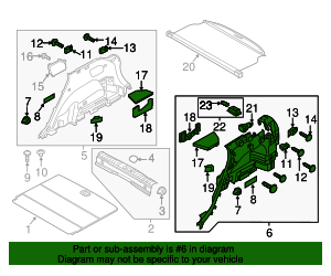 2019-2021 Hyundai Tucson Lower Quarter Trim 85730-D3500-TRY | OEM Parts ...