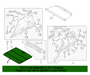 85720-D3000-TRY - Floor Cover Panel 2016-2021 Hyundai Tucson ...