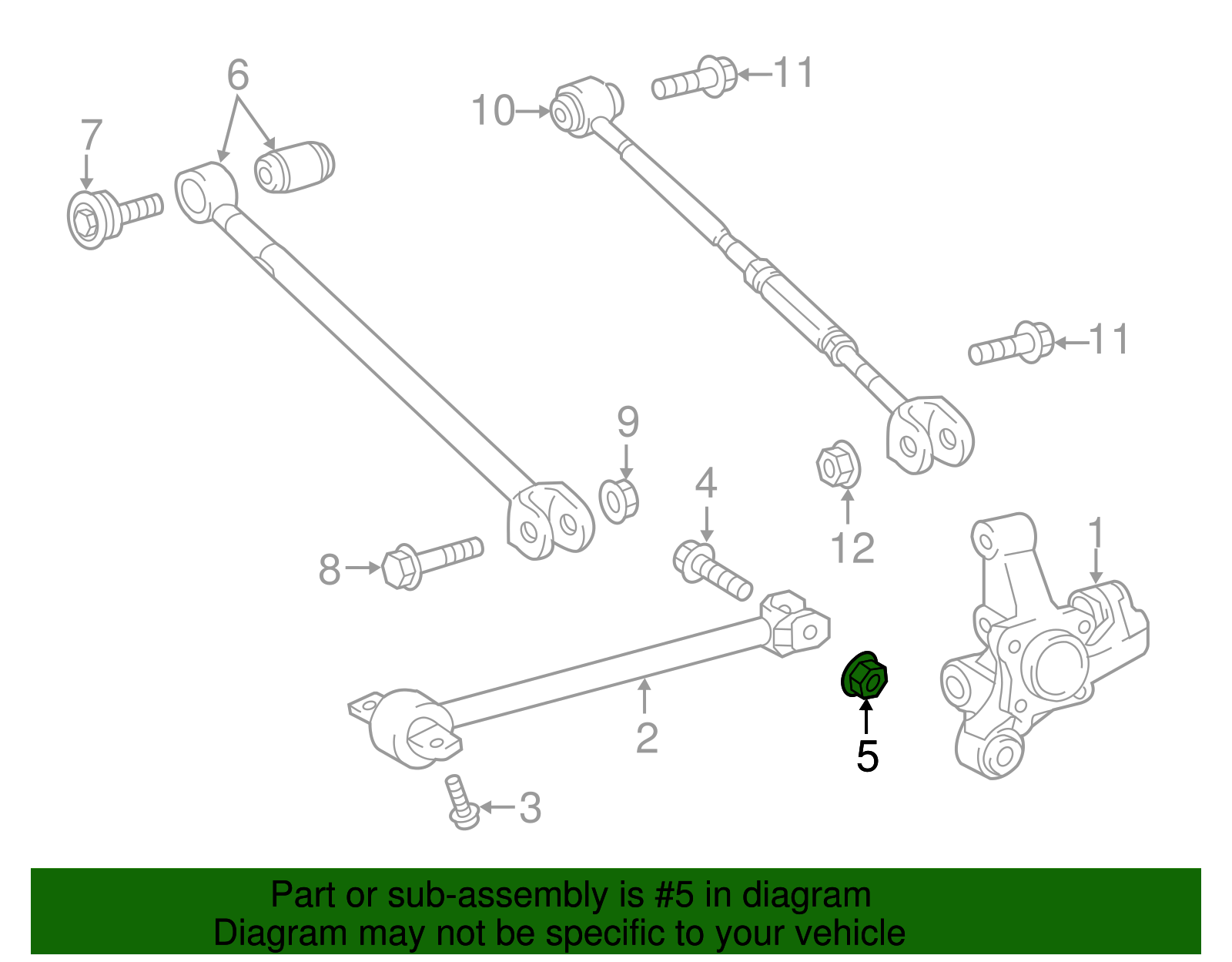 2005-2018 Toyota Trailing Arm Nut 90178-A0011 | Toyota Parts Center