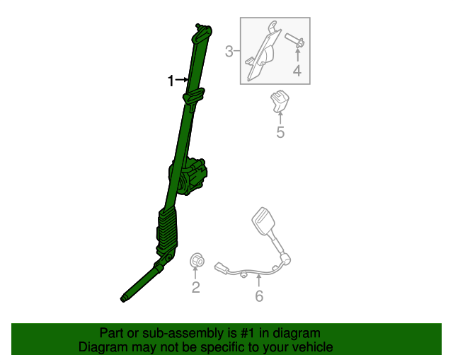 2017-2022 Ford Lap & Shoulder Belt JC3Z-15611B09-AA | OEM Parts Online