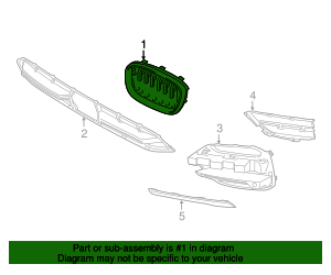 51137464919 - 2018-2020 BMW X3 Upper Grille (51-13-7-464-919) | BMW of ...