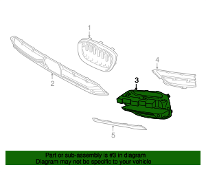 51118092758 - 2018 BMW X3 Outer Grille (51-11-8-092-758) | BMW of South ...