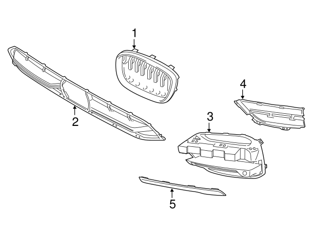 Genuine BMW 51-13-7-464-920 | Upper Grille | FREE Shipping on Most ...
