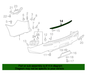 2018-2024 Buick Enclave Exterior Bright Chrome Rear Bumper Fascia ...