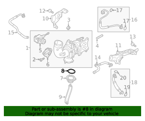 2013-2020 Audi Turbocharger Wastegate Actuator O-Ring 06E-145-117-A ...