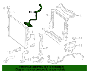 253-501-17-00 - Radiator Coolant Hose 2017 Mercedes-Benz E 300 ...