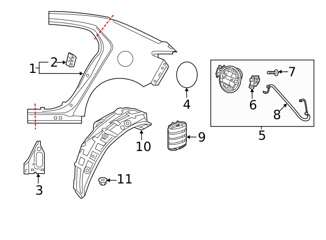 2019-2024 Mazda 3 Fuel Door BDYT-42-411 | Mazda-Parts