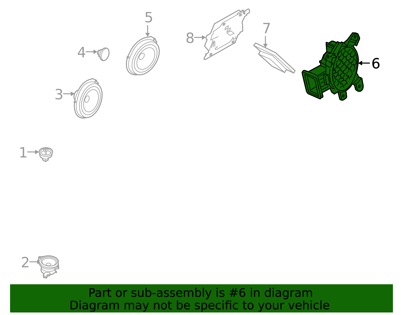 2021-2024 Ford Bronco Sport Speaker M1PZ-18808-A | Big 3 Auto Parts