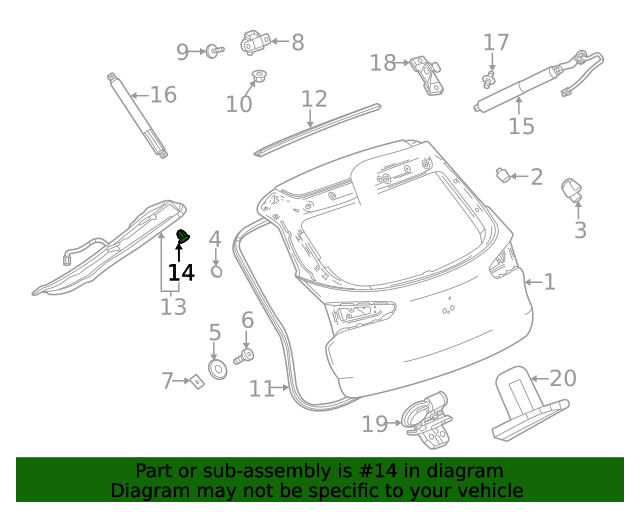 2020-2023 GM Pinch Sensor Retainer 11547411 GM | GMPartsDirect.com