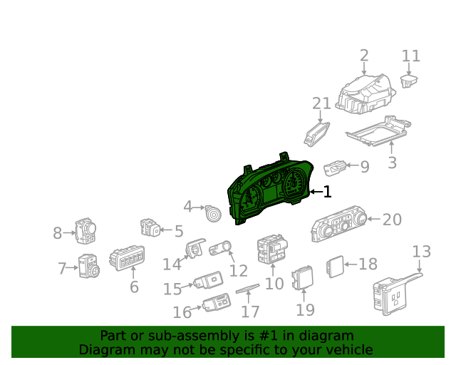 2021-2023 GM Instrument Cluster 84934298 GM | GMPartsDirect.com