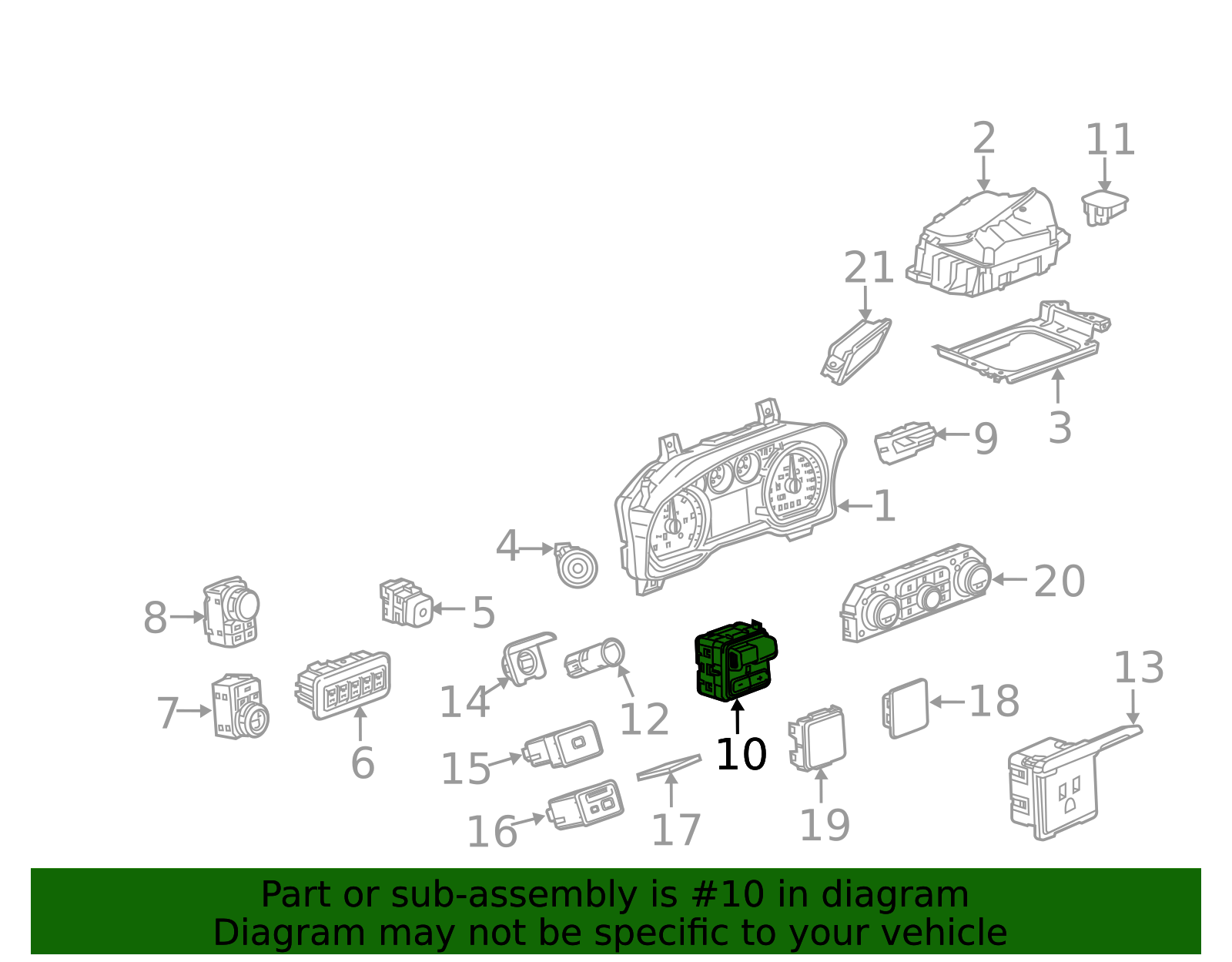 2024-2025 GMC Trailer Brake Control Switch 86515224 | AutoNationParts.com
