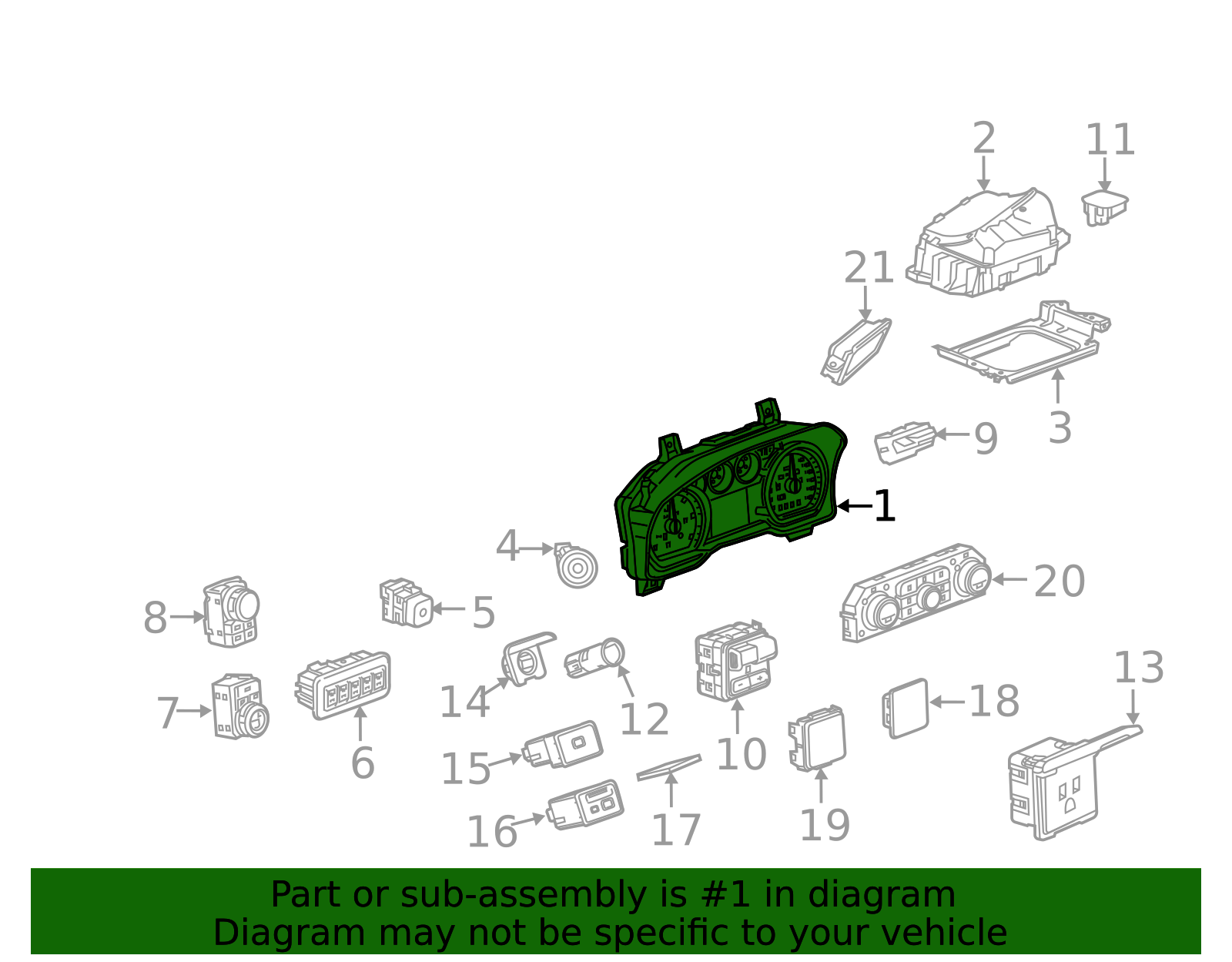 2023-2025 GM Instrument Cluster 85012310 | TascaParts.com