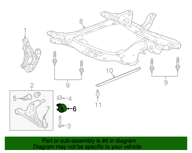 2018-2022 GM Front Lower Suspension Control Arm Rear Bushing 84110416 ...