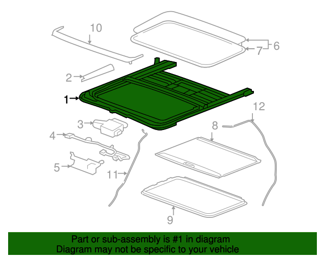 25942826 - Sunroof Frame 2007-2014 GM | GMPartsNow