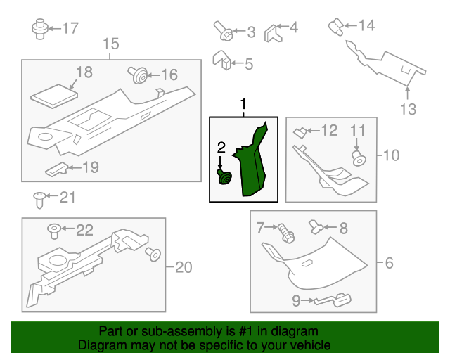 Genuine OEM Upper Pillar Trim Part# LR079087 Fits 2013-2021 Land Rover ...