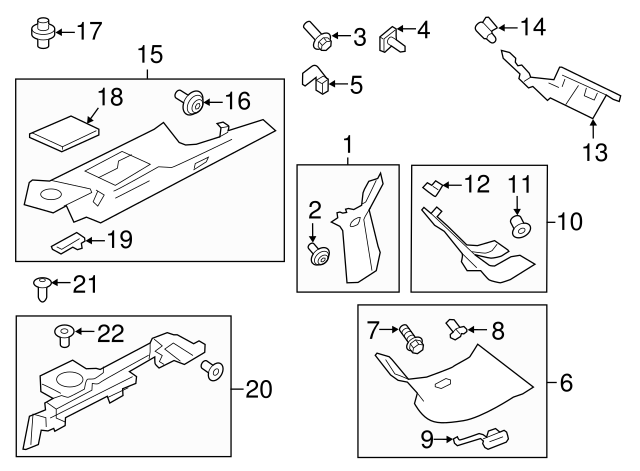 Genuine Upper Center Pillar Trim Lower Clip for 2013-2023 Land Rover ...