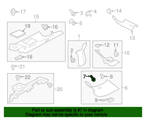 Genuine Upper Center Pillar Trim Lower Clip for 2013-2023 Land Rover ...