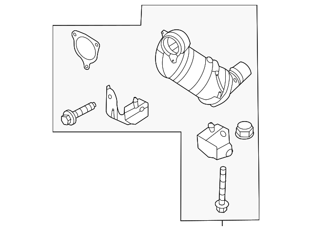 KB3Z-5E212-E - Catalytic Converter 2021-2024 Ford Bronco | Big 3 Auto Parts