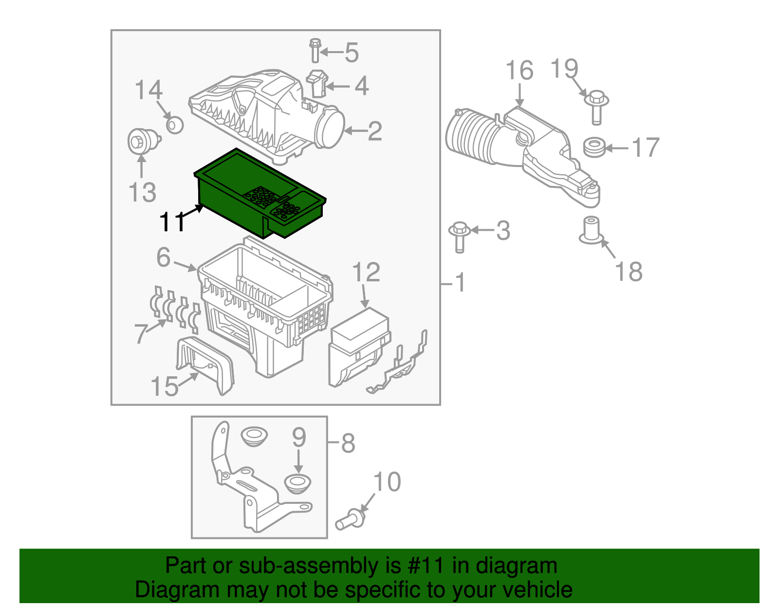 2011-2016 Ford Motorcraft™ Engine Air Filter FA-1902 | TascaParts.com