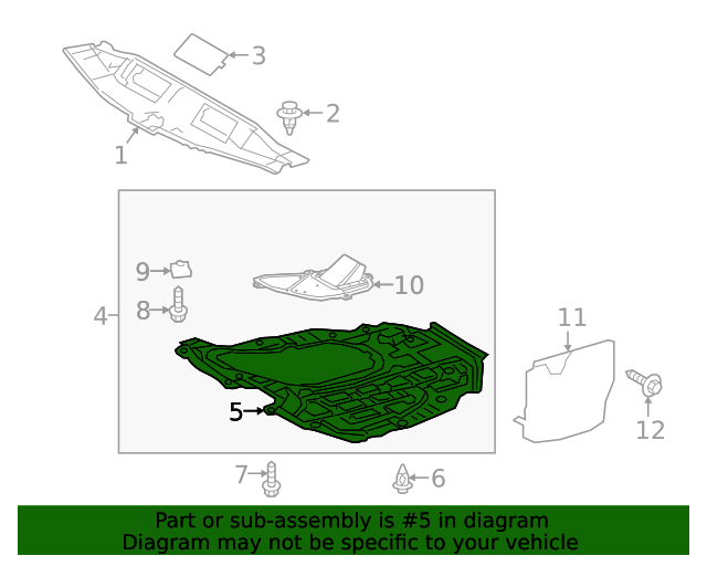 5144206280 - Under Cover 2018-2024 Toyota Camry | AutoNation Parts