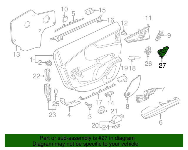 2012-2018 Audi Lock Switch 4G8-962-107-A-5PR | OEM Parts Online