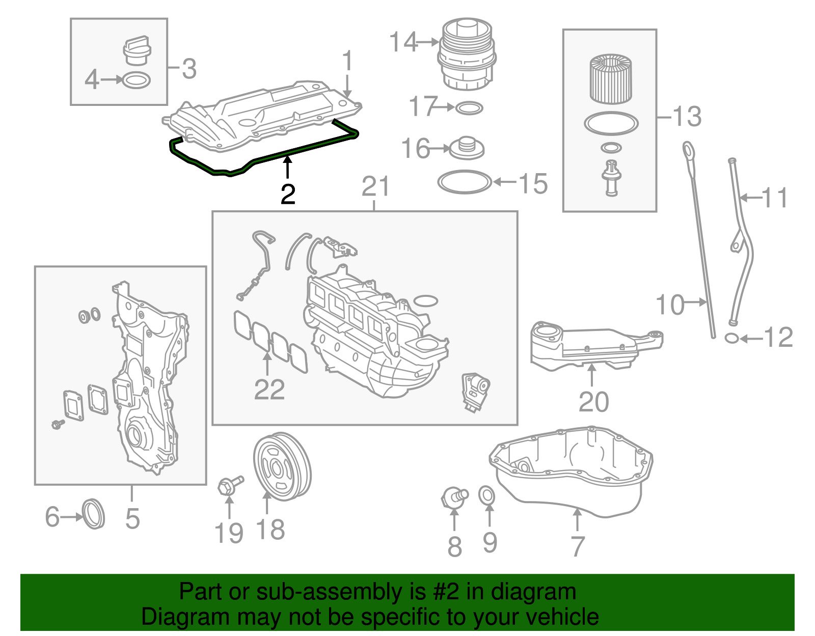 2009-2019 Toyota Engine Valve Cover Gasket 11213-36020 | OEM Parts Online