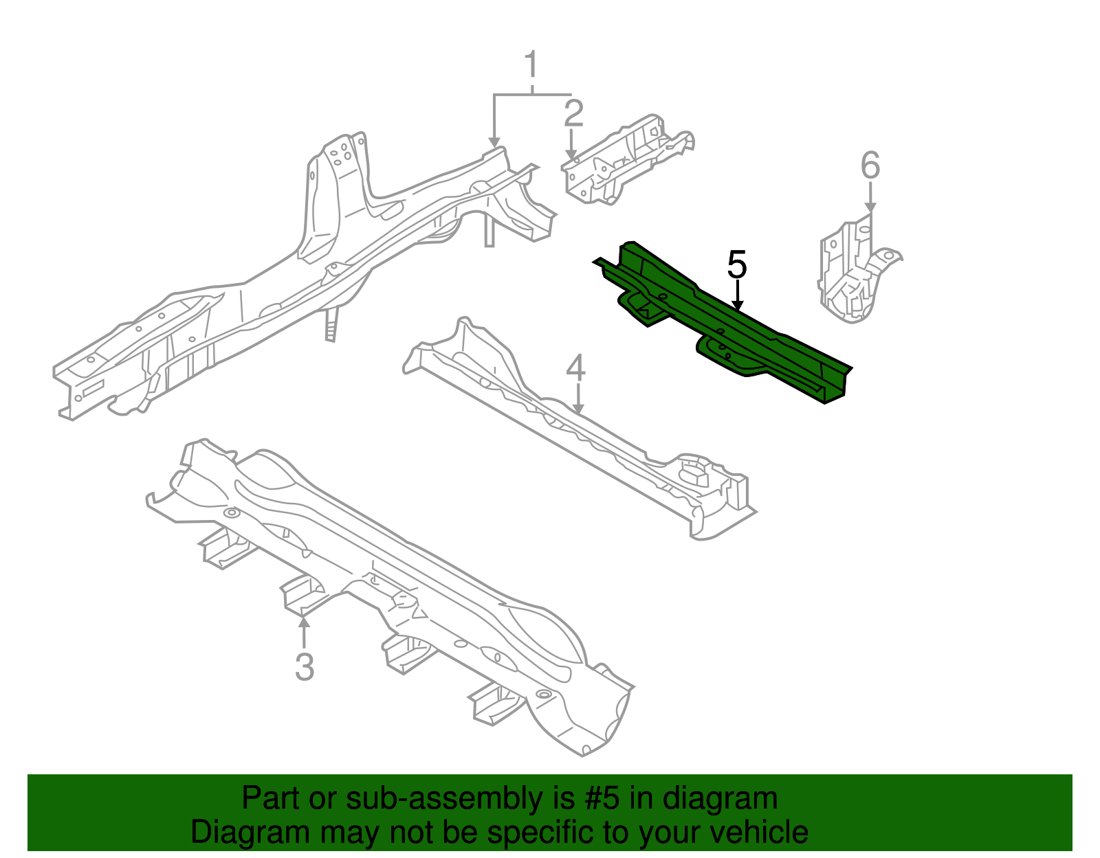 2009-2014 Nissan Murano Cross-Member 75640-1AA0A | Nissan Parts Central