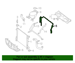 204-505-22-30 - Radiator Support Baffle 2012-2015 Mercedes-Benz C 63 ...