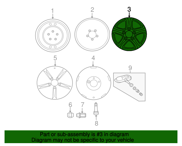 2007-2017 Toyota Wheel Alloy Standard 18 Inch 42611-0C100 | OEM Parts ...