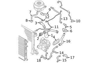 4K0-122-293-EN - Radiator Coolant Hose Adapter 2020-2023 Audi | Audi ...