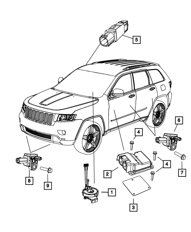 2014-2015 Jeep Grand Cherokee Steering Column Module 1NJ71LU5AK | Mopar ...