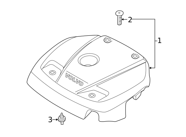 2018-2020 Volvo XC60 Engine Cover Clip 31380978 | TascaParts.com