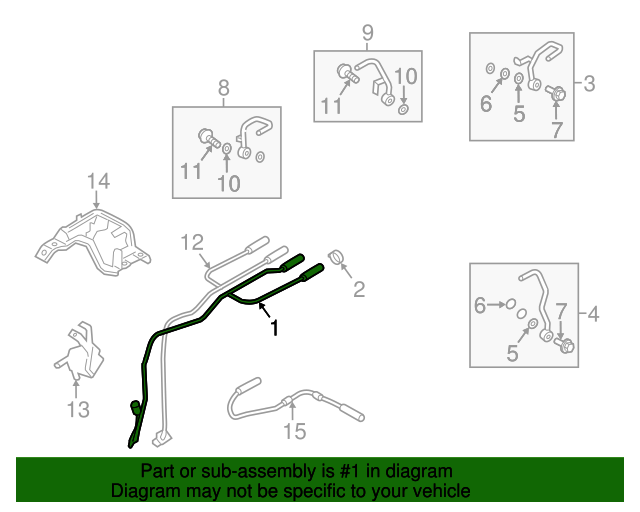 11538092640 - Feed Line - 2012-2019 BMW | BMW OEM Parts Store